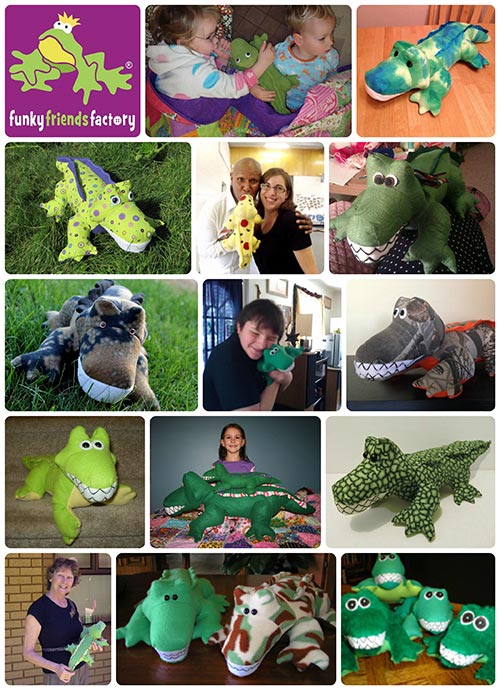 How to sew a stuffed toy crocodile | Funky Friends Factory