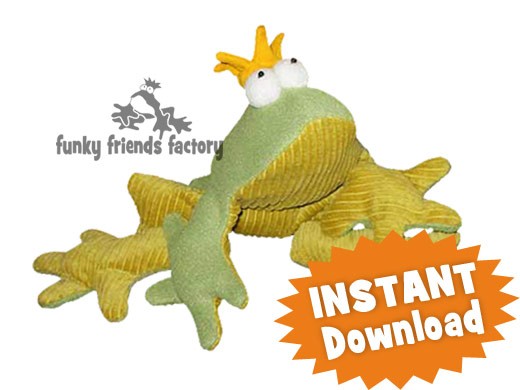 Frog Prince Charming INSTANT DOWNLOAD Sewing Pattern PDF
