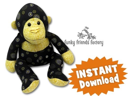 Gregory Gorilla INSTANT DOWNLOAD Sewing Pattern PDF