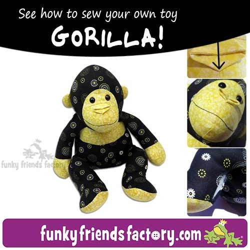 Gregory Gorilla INSTANT DOWNLOAD Sewing Pattern PDF