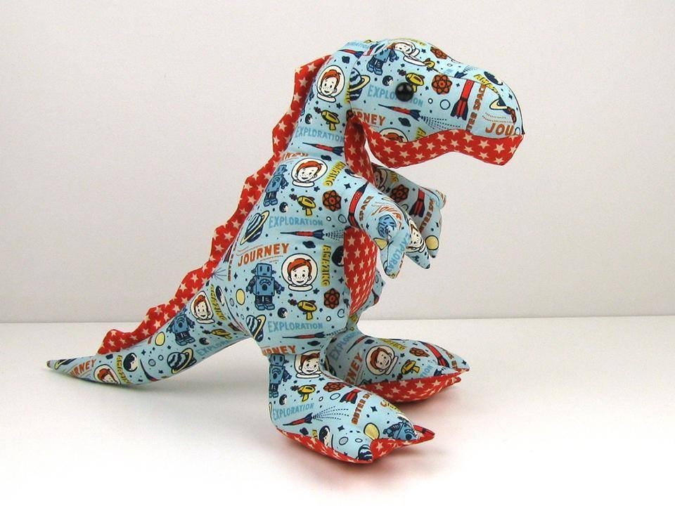 Timmy T-Rex Soft Toy Sewing Pattern INSTANT DOWNLOAD